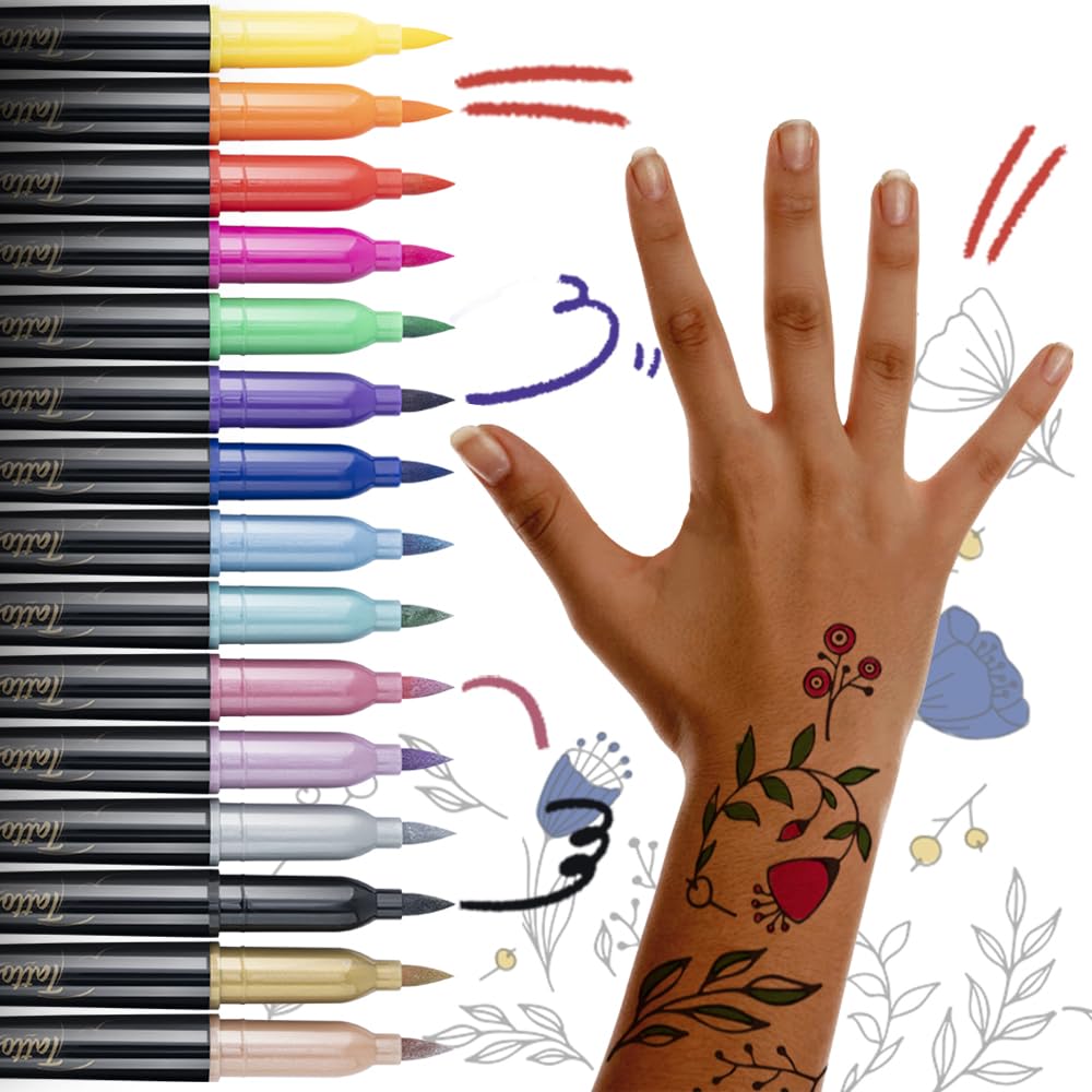 Amazon.com: TRANSON Temporary tattoo Body Marker for Face Painting Body ...