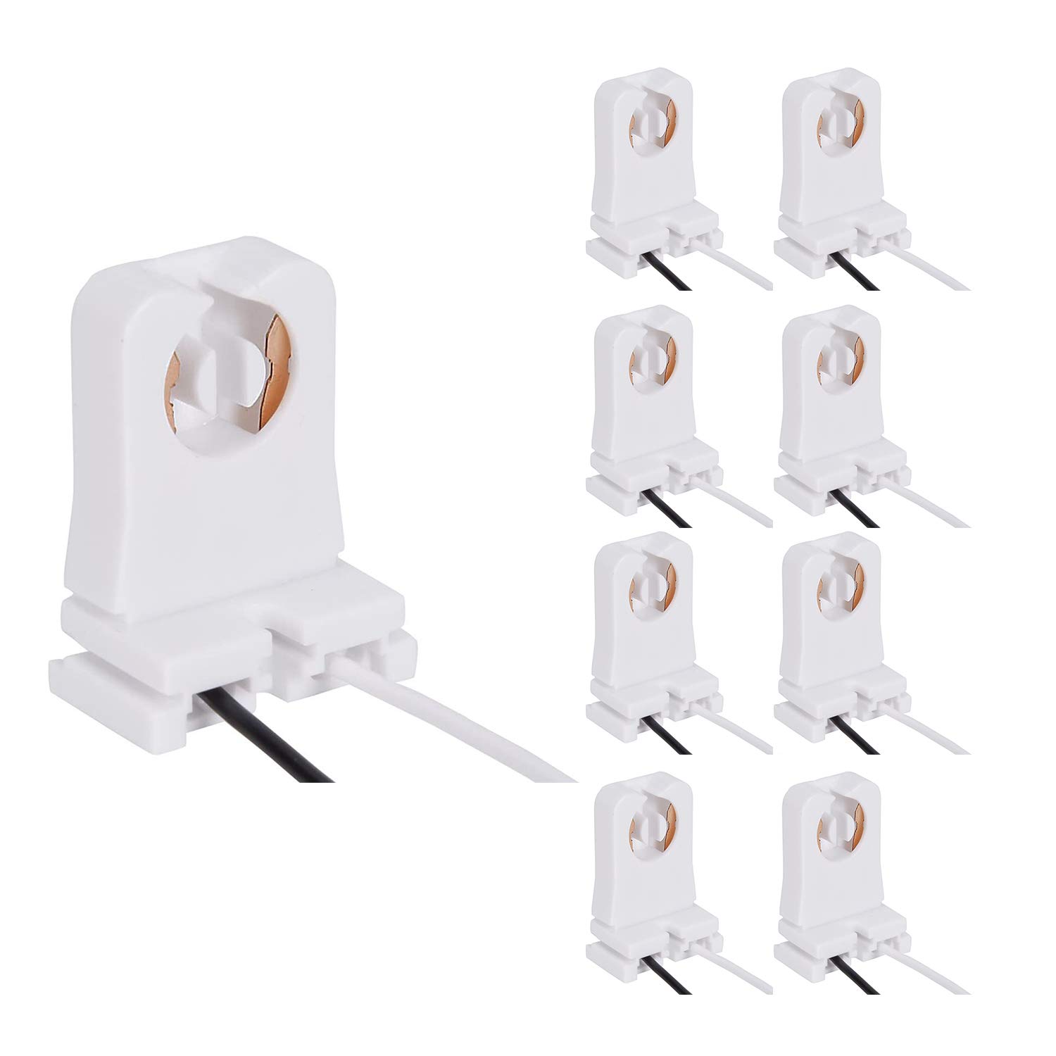 Snapklik.com : 8-Pack JACKYLED Non-Shunted Turn-Type T8 Lamp Holder UL ...