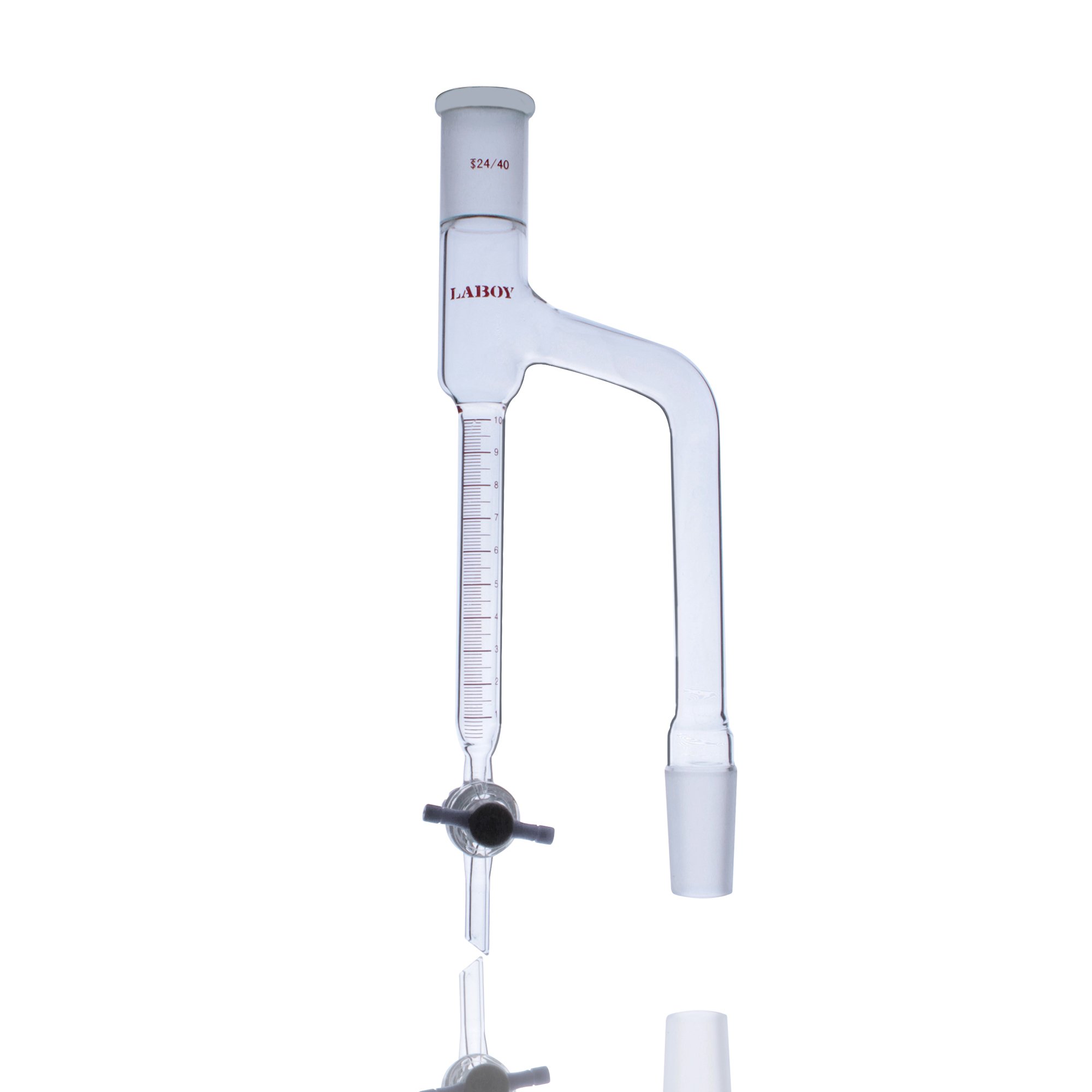 Laboy Glass Dean Stark Receiver Head Apparatus Trap Graduated 10ml ...