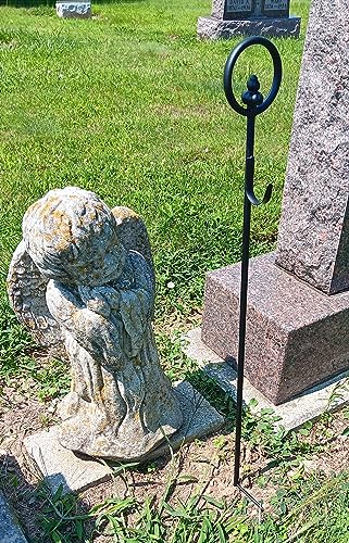 Snapklik.com : Carson 36 Black Metal Wreath Stake - In-Ground Wreath ...