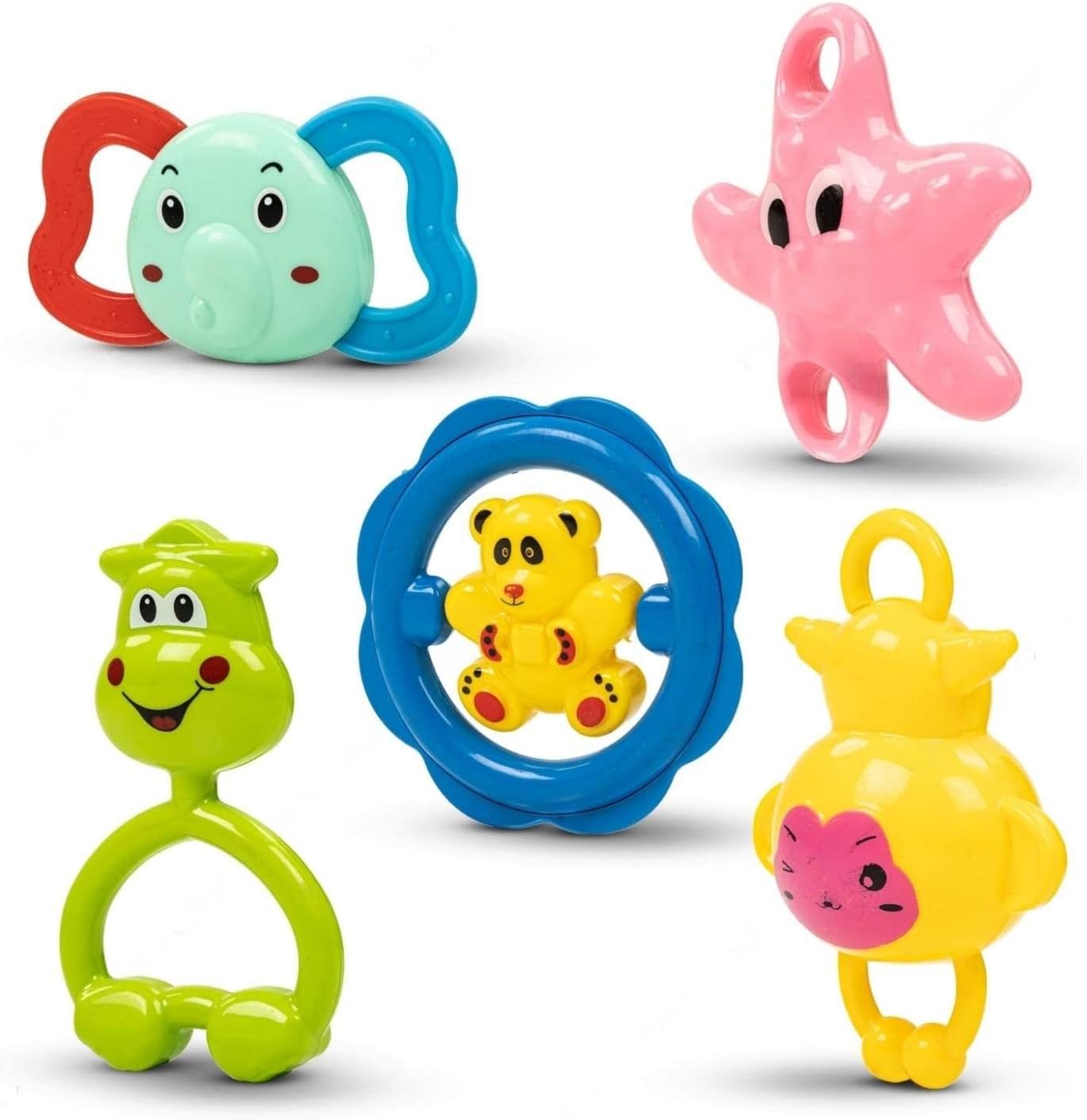 Buy Storio ABS Baby Toys Rattles and Teethers Set for New Born Babies ...