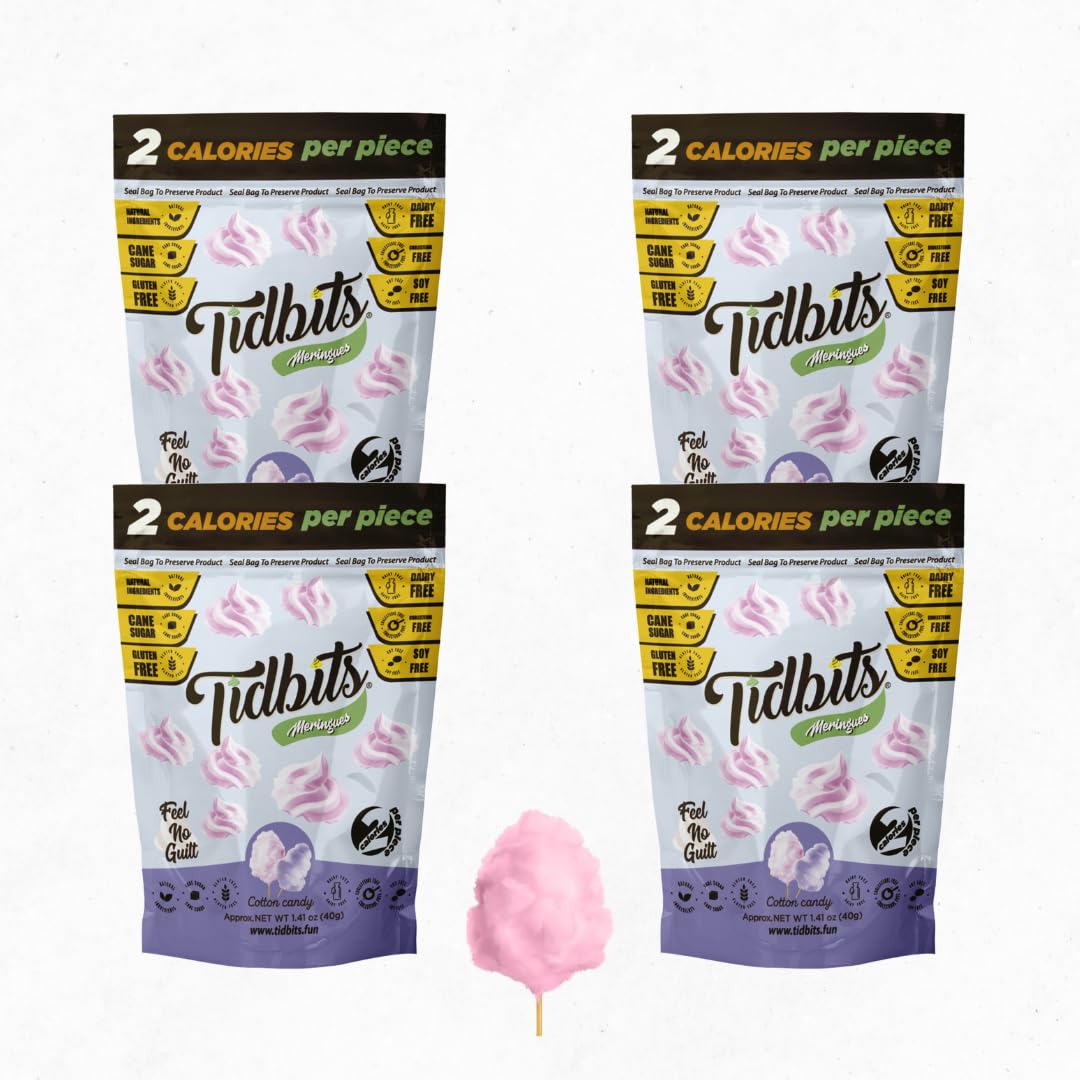 Amazon.com: Tidbits Fun Bites Meringues, Low Calorie Snacks, Low Sugar ...