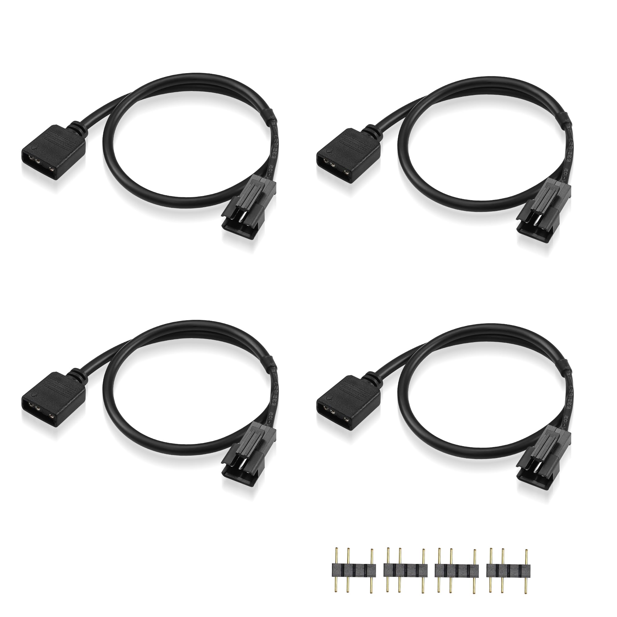GINTOOYUN RGB Extension Cable 3-Pin to SM 3-Pin Male ARGB Connector ...
