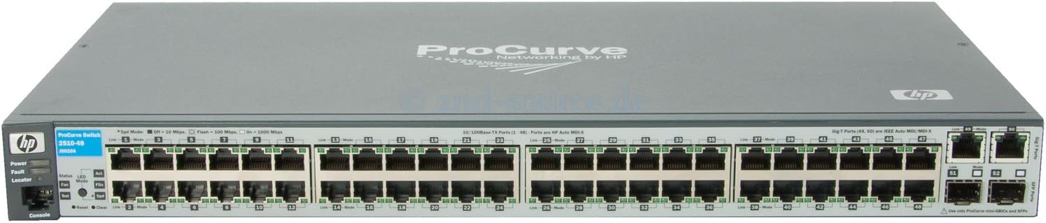 HP ProCurve Switch 2510-48 Switch Fast/Giga 48 x RJ45 10/100 + 2 x RJ45 10/100 / 1000 + 2 x ...