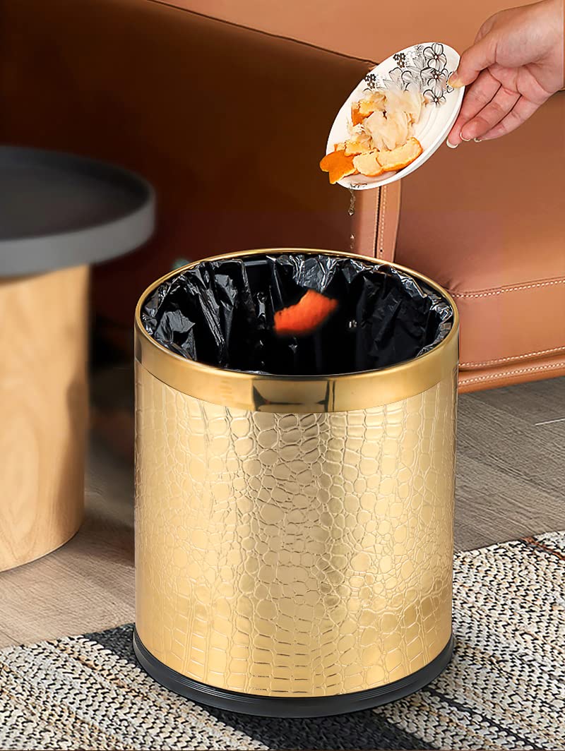 Gold Bathroom Trash Cans Waste Bin