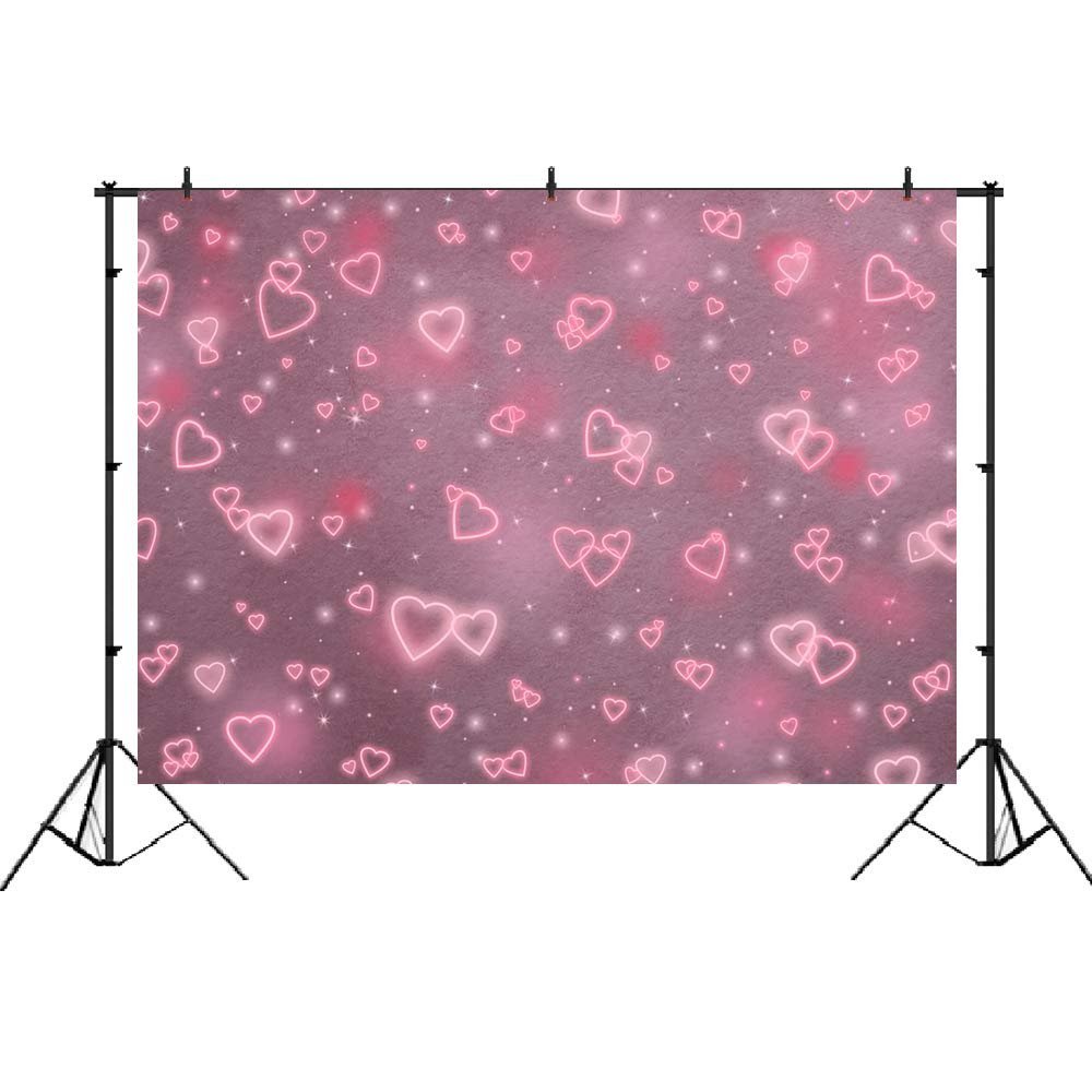 Buy Lofaris Pink Love Heart Early 2000s Backdrop 80s 90s Retro Kids ...