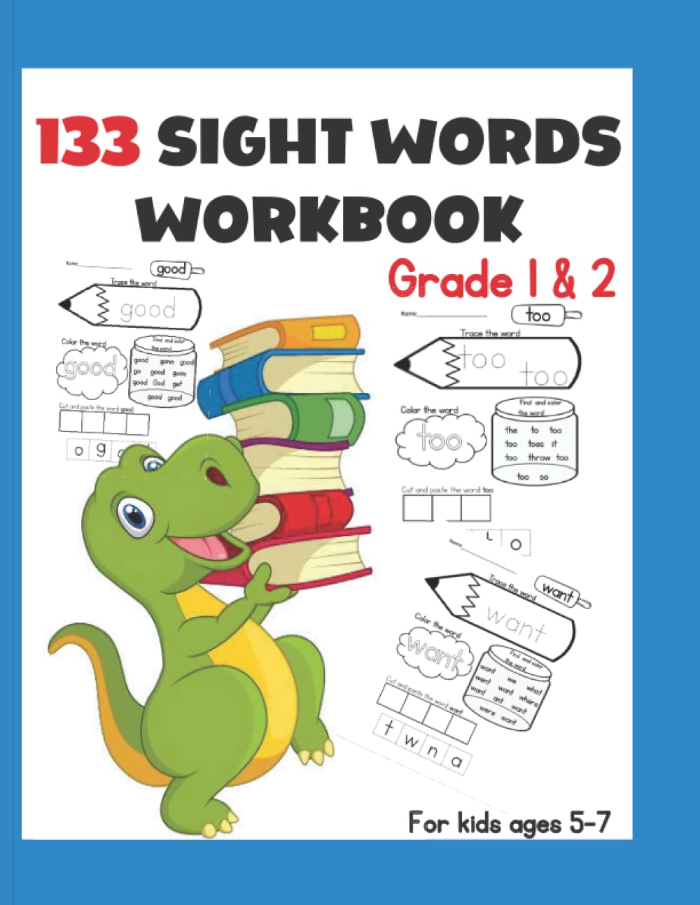 Buy 133 Words Workbook For Grade 1 and 2, Kids Ages 5-7: Big Word ...