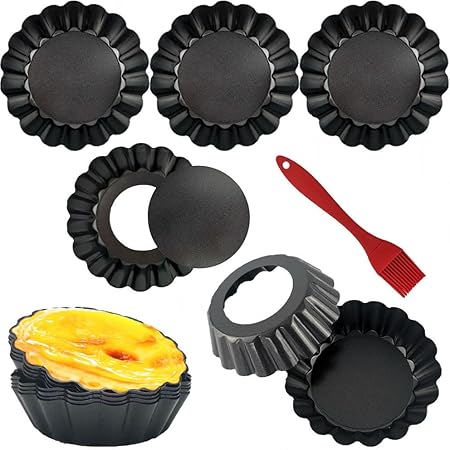 Amazon.com: Cyimi 12 PCS 4 Inch Mini Tart Pan, Nonstick Mini Tart Tins ...