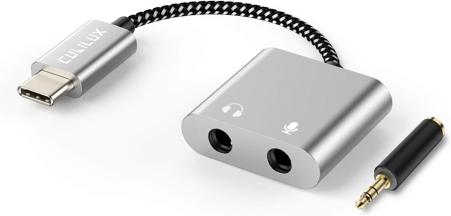 USB C to 3.5mm Audio and MIC Splitter for PC, Tablet, Smartphone ...