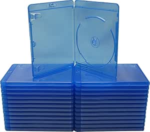Amazon.com: (25) Blue Blu-Ray Cases - 1 Disc Capacity DVD Boxes - 12mm - BRBR12BL-ES : Home ...