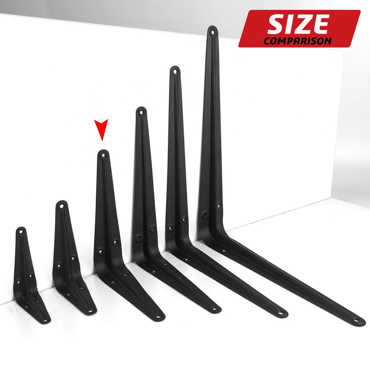 Snapklik.com : 20 Pack 6 Inch Shelf Brackets For DIY Floating Shelf