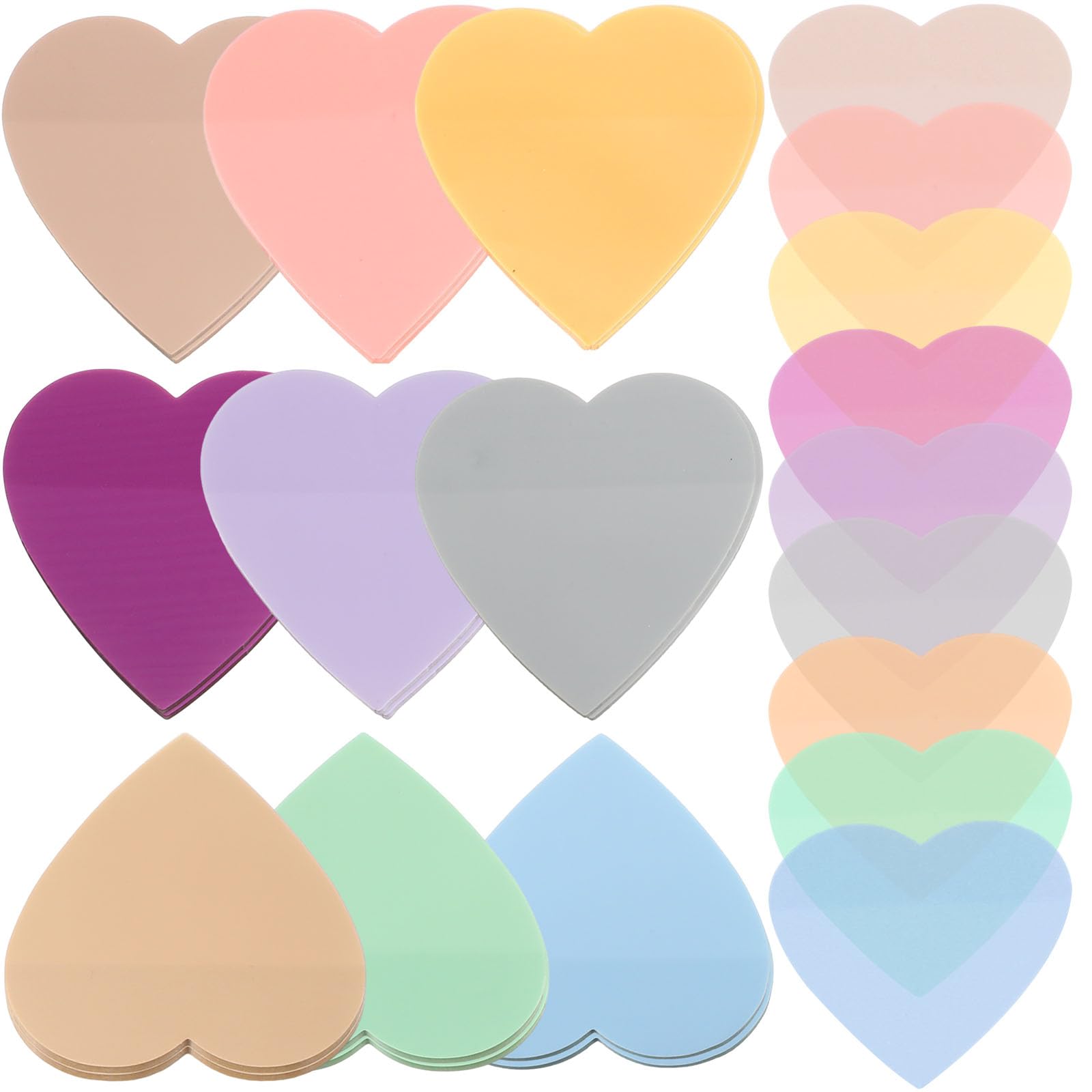 Amazon.com : Jetec 900 Sheets Heart Transparent Sticky Notes 18 ...