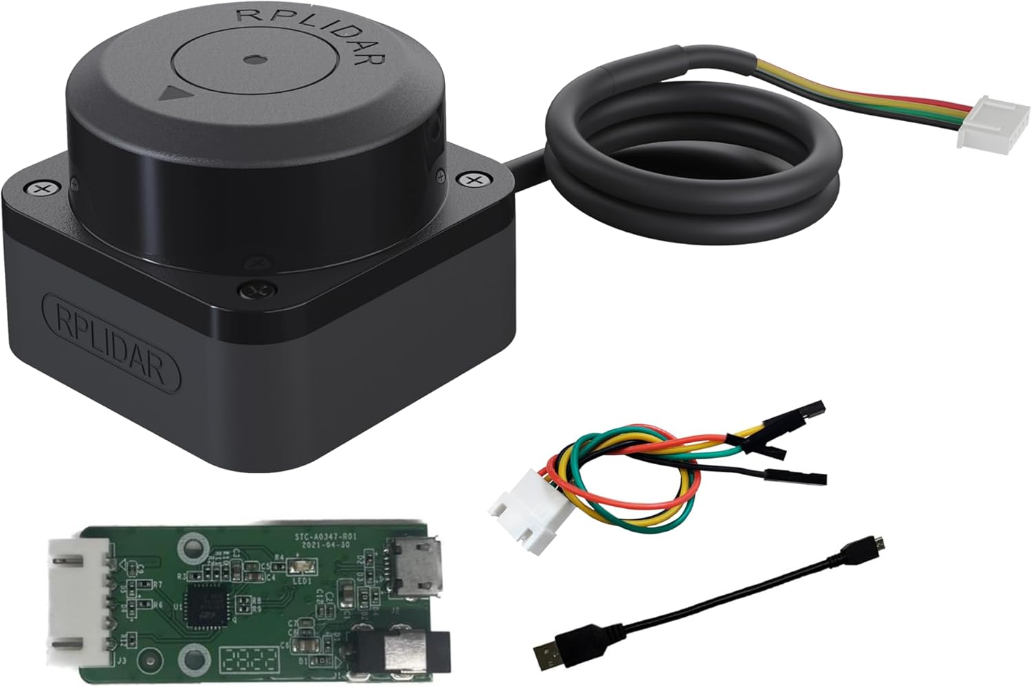 WayPonDEV RPLIDAR C1 360 Degree 2D Lidar Sensor, 12 Meters Scanning ...