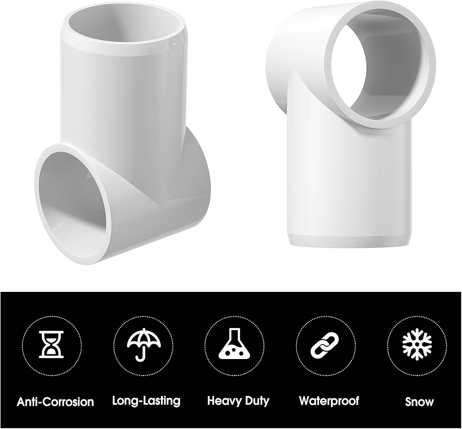 1 Adjustable PVC Fittings 3 Way, 12PCS Furniture Grade PVC Pipe ...