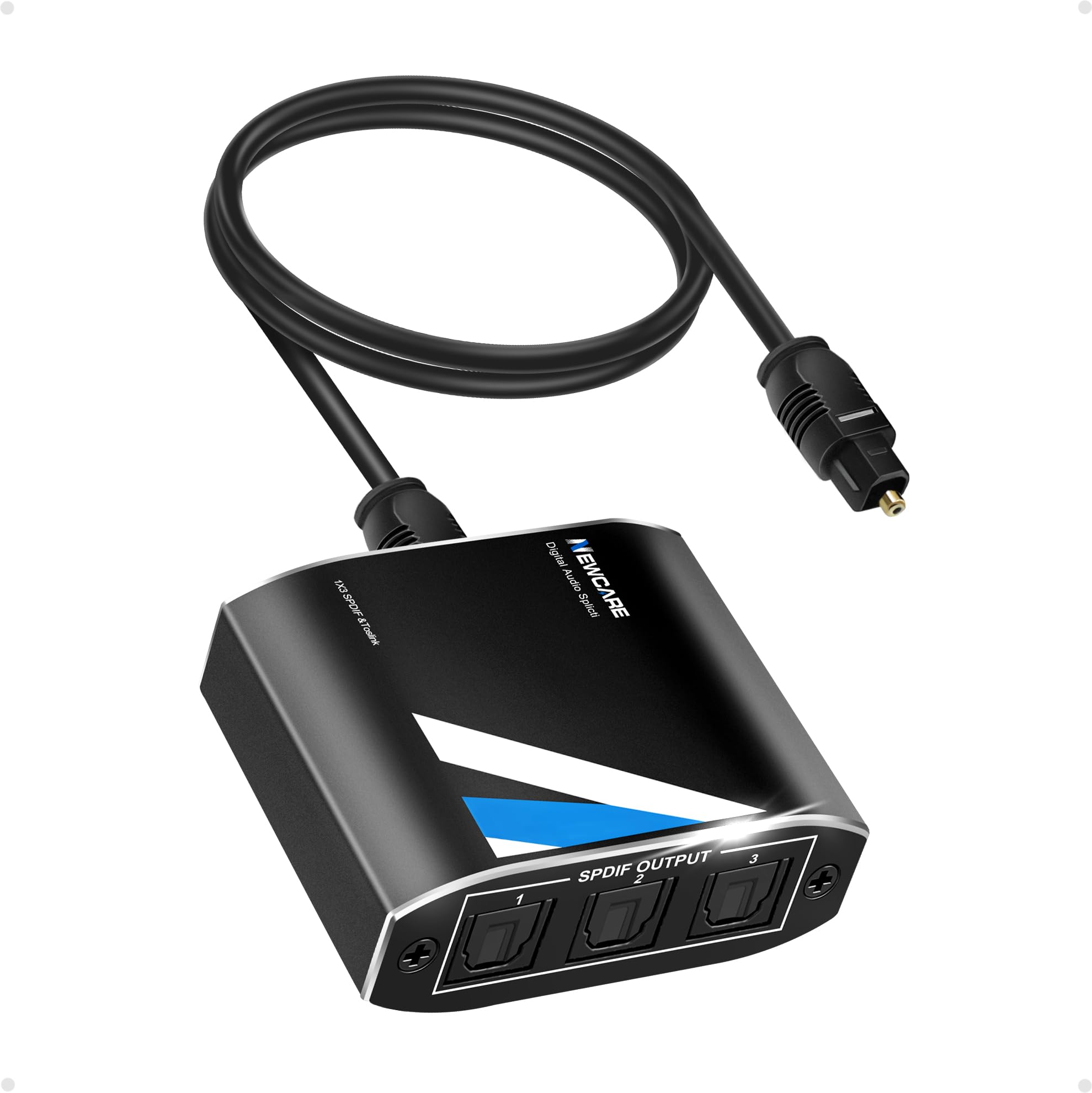 Amazon.com: NEWCAER Digital Optical Splitter 1 in 3 Out,SPDIF Toslink ...