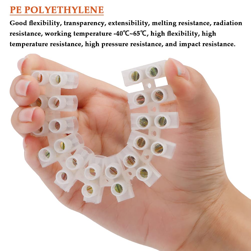 12 Pack Clear Electrical Terminal Blocks Electrical Connector Blocks,6 ...