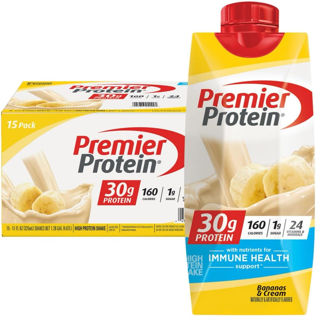 Premier Protein 30g High Protein Shake, Bananas & Cream 11 fl. oz., 15 ...