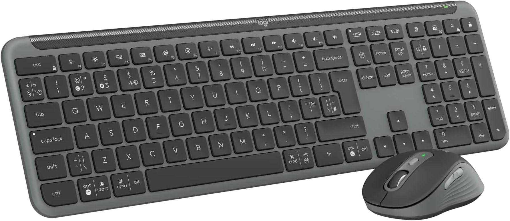 Logitech MK950 Signature Slim Wireless Keyboard and Mouse Combo, Sleek ...