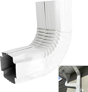 2x3” Downspout Gutter Elbow Style A, 90 Degree Positive Elbow Connector ...
