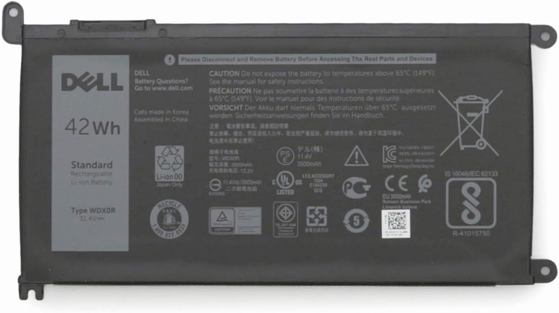 Dell FW8KR Original Batterie 42Wh pour Inspiron 15 5565, 5567, 5568 ...