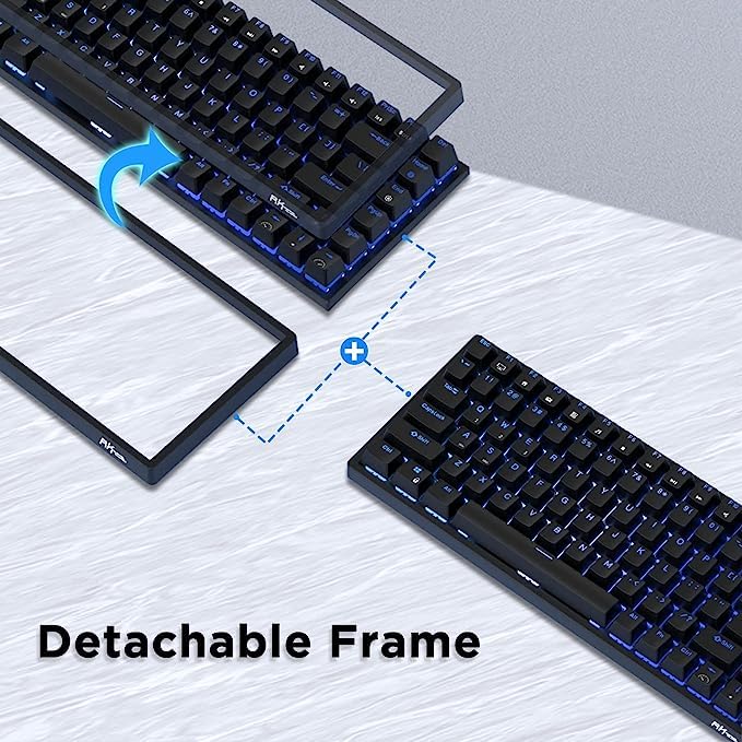 RK ROYAL KLUDGE RK84 Mechanical Keyboard, Triple Mode BT5.0 /2.4G /USB ...