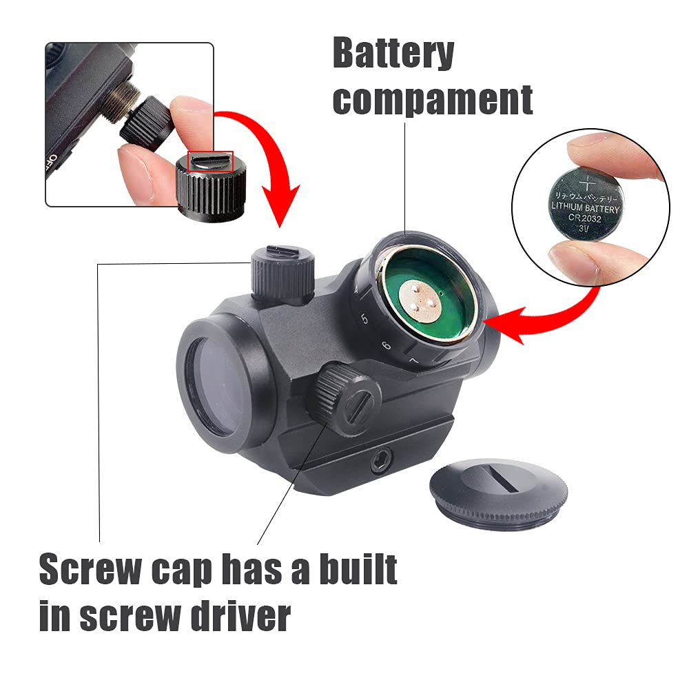 Snapklik.com : UUQ Airsoft Red Dot Sight For Rifle - 1X22mm 3 MOA 11 ...