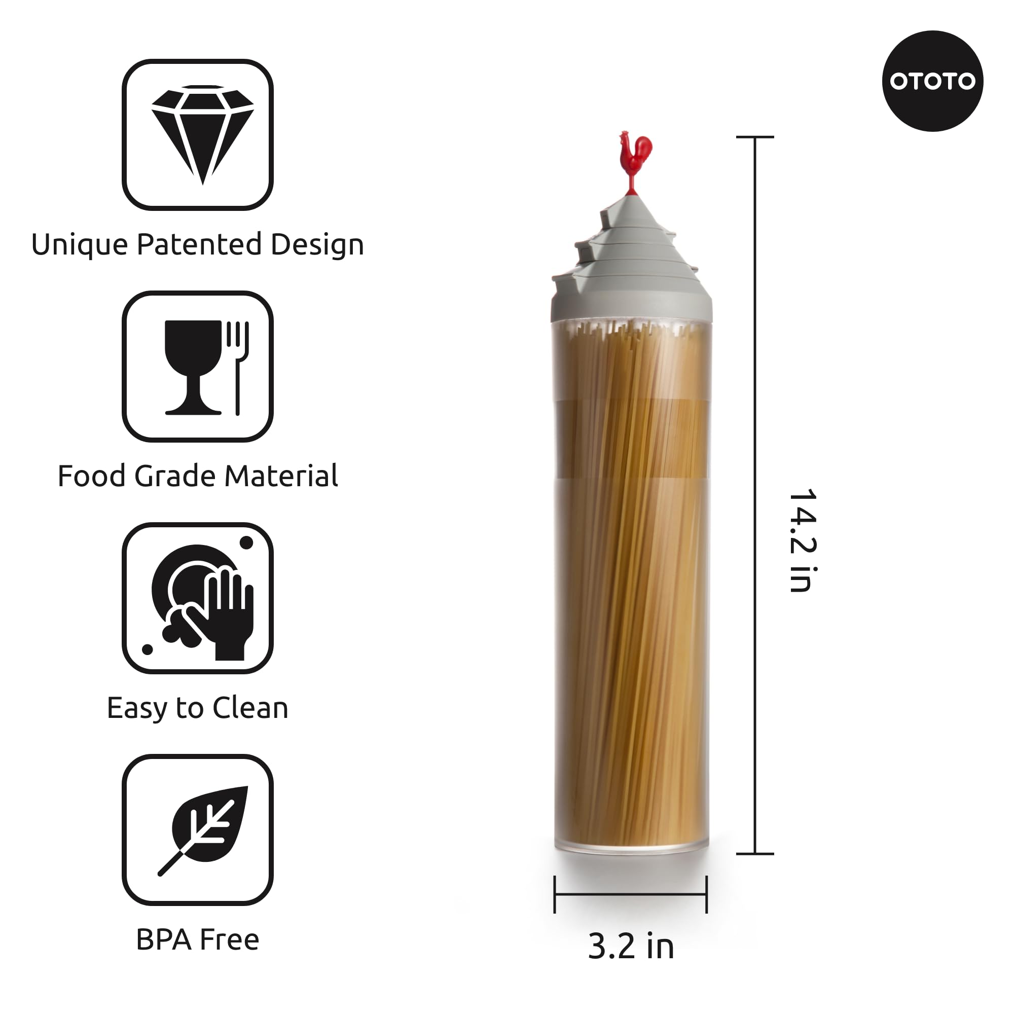 Snapklik.com : Spaghetti Tower By OTOTO - Noodle Container, Kitchen ...