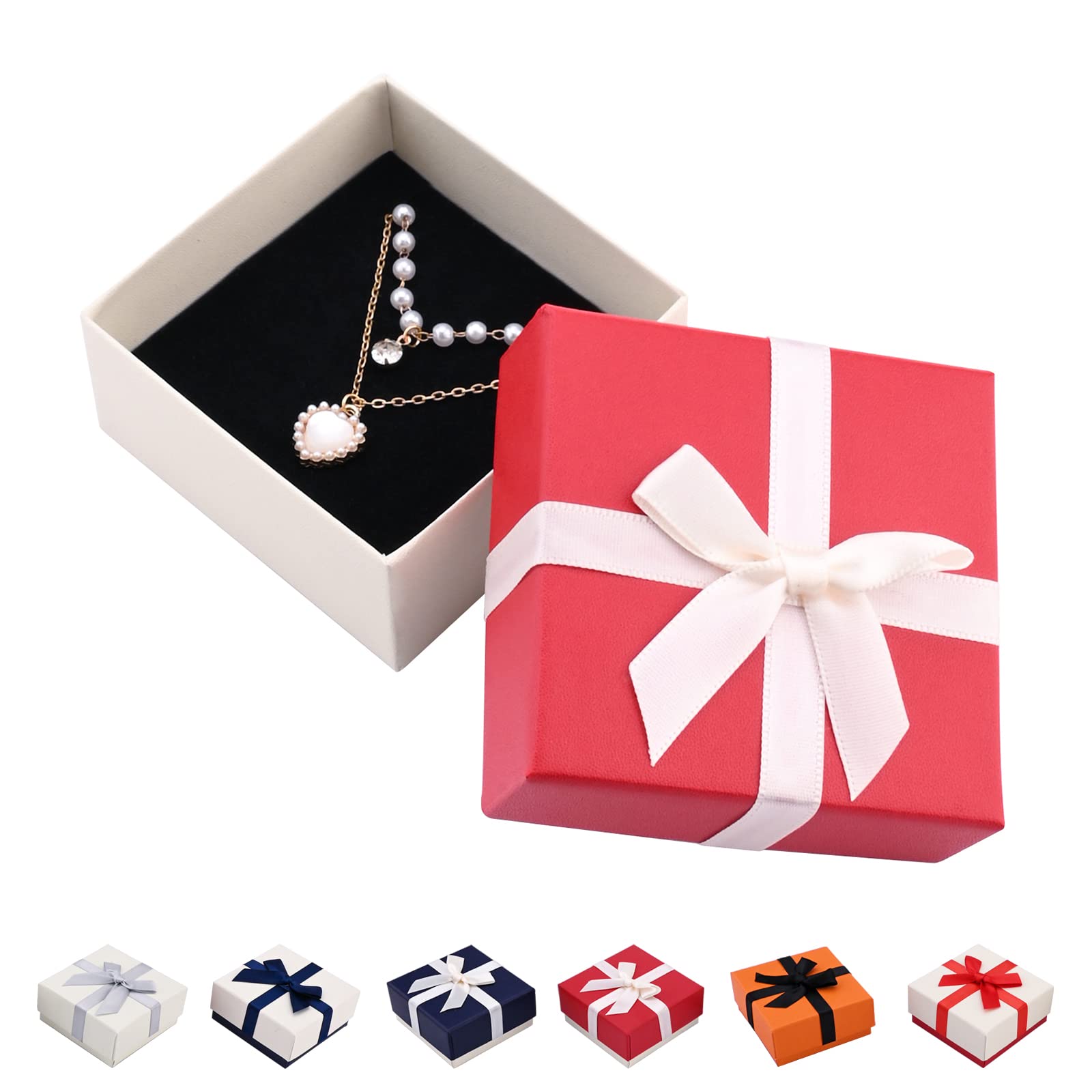 Jewellery Gift Boxes with Lids,Square Paper Jewelry Gifts Boxes with ...