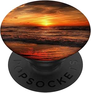 Amazon.com: sunset on the beach Pop Socket - warm orange and positive ...