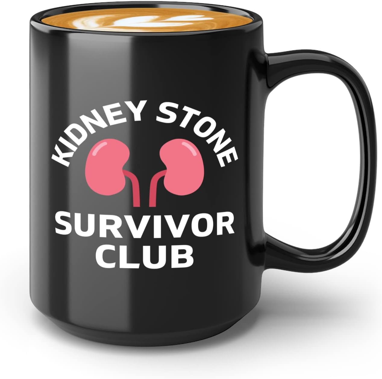 Amazon.com: Kidney Stone Survivor Coffee Mug 15oz Black -Kidney Stone ...