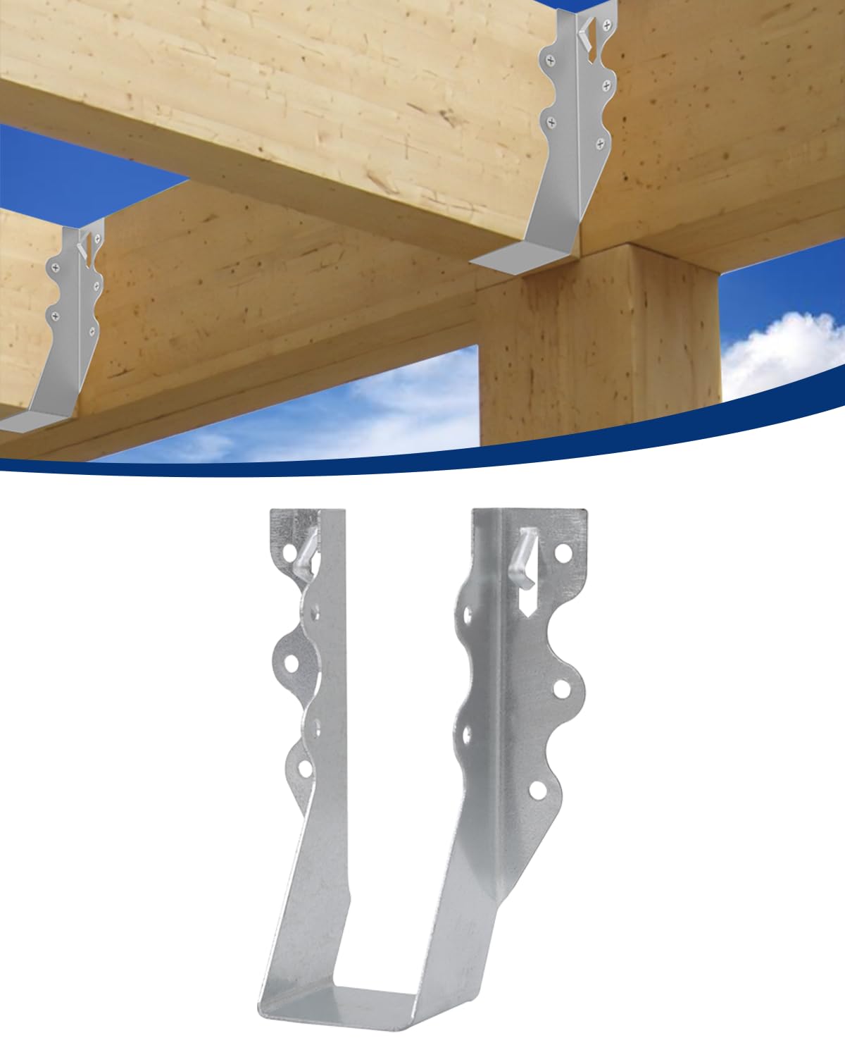 Amazon.com: vikofan Face Mount 2x6 Joist Hangers with Galvanized Finish ...