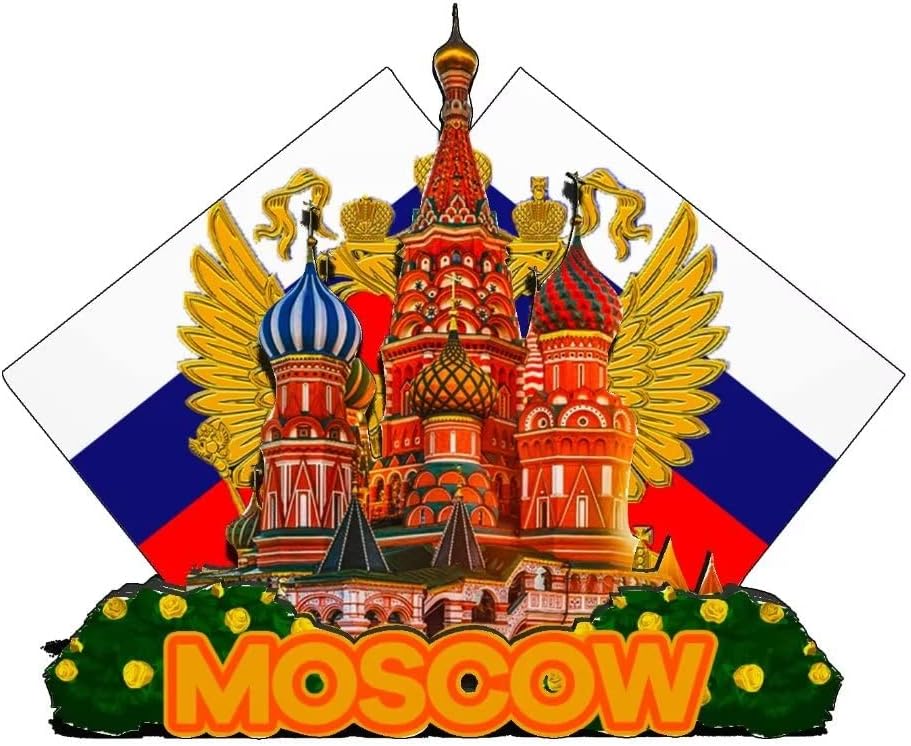 Amazon.com: Russia Moscow Magnet Fridge Magnet Wooden 3D Landmarks ...
