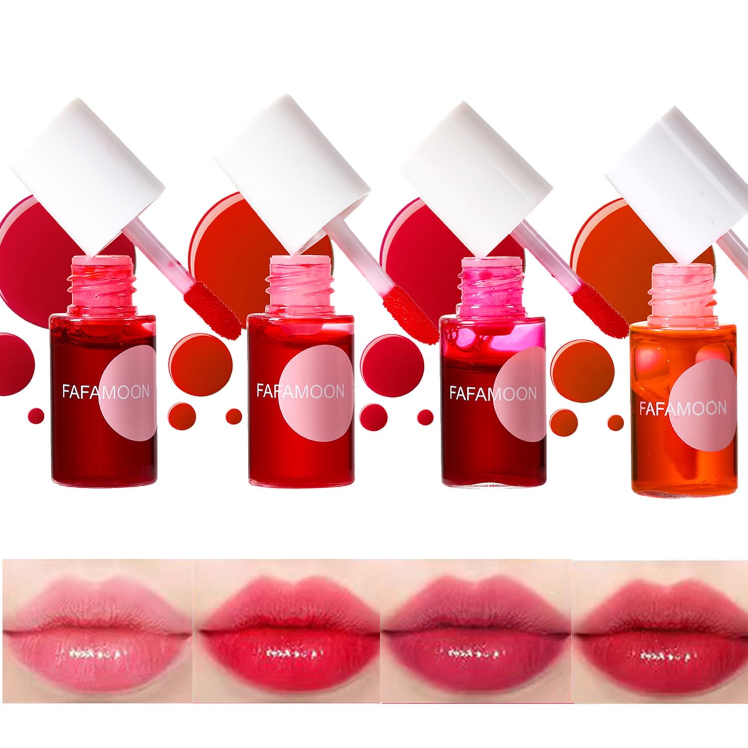 Amazon.com : Bekoeen 4PCS Lip Stain,FAFAMOON Long Lasting Lip Gloss ...