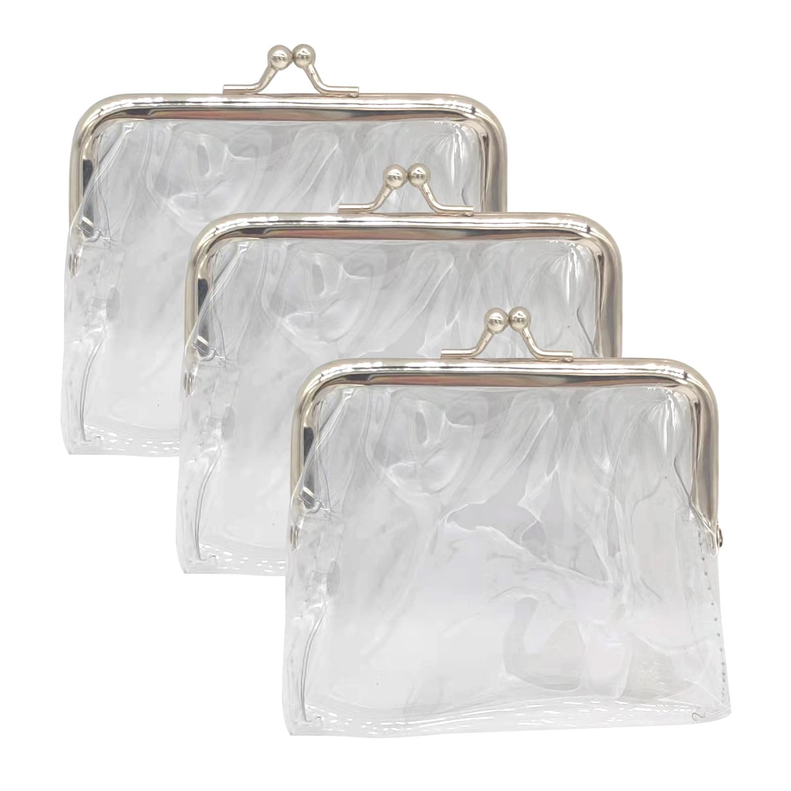 Amazon.com: 3 Pieces Clear Coin Purse，Transparent Change Purse，Jelly ...