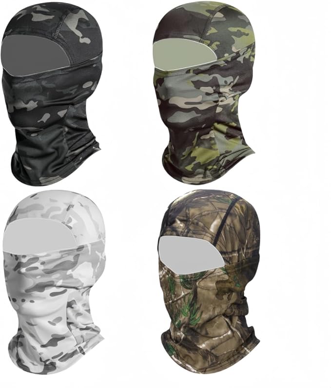 4 Pieces Camo Balaclava Mask Sun Protection Hood Face Cover Full Head ...