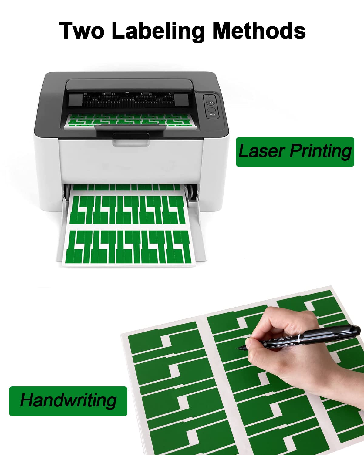 Snapklik.com : 270 Pcs Cable Labels - 9 Colors, Waterproof, Self ...