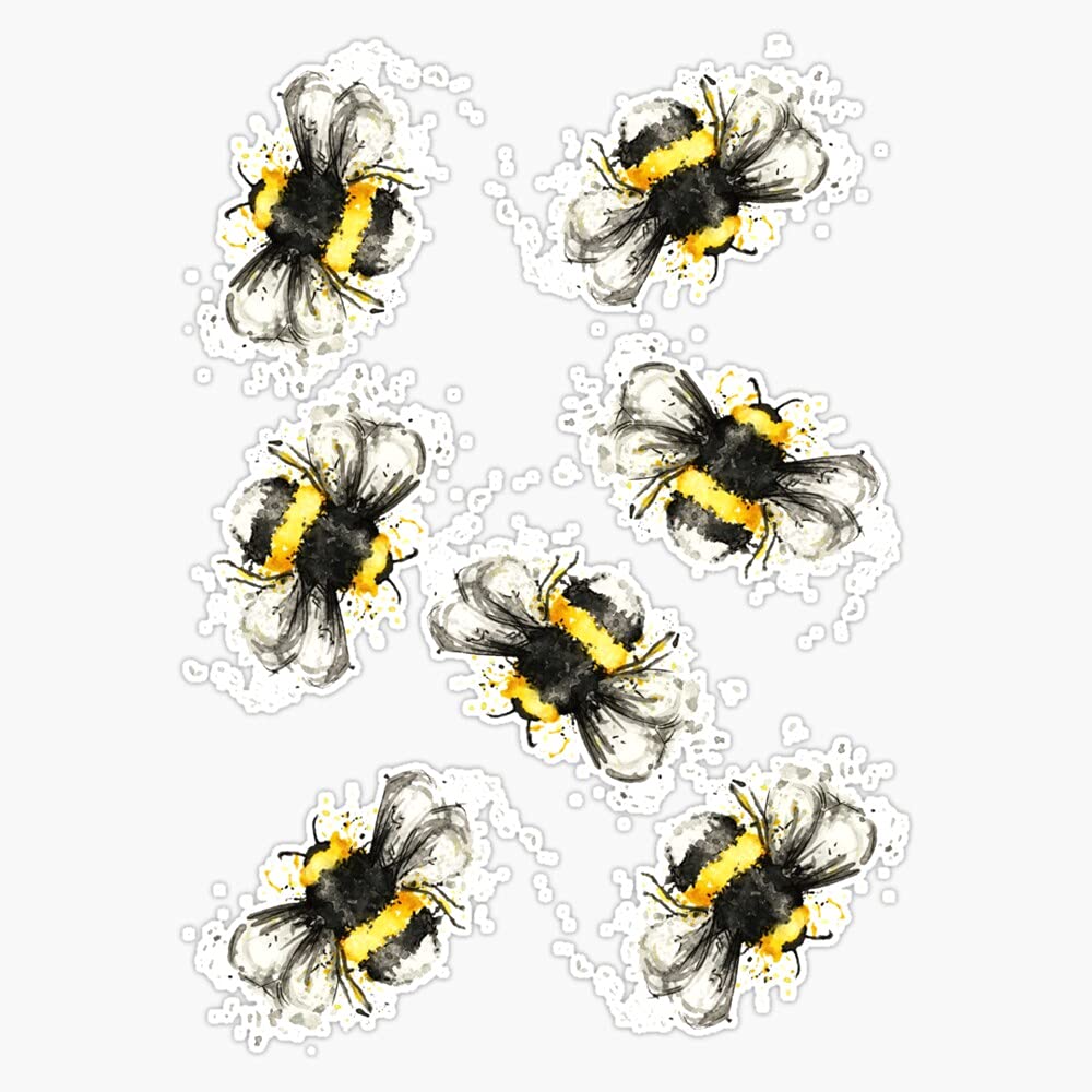 Amazon.com - Bumble Bees Vinyl Sticker Waterproof Bumper Sticker Laptop ...