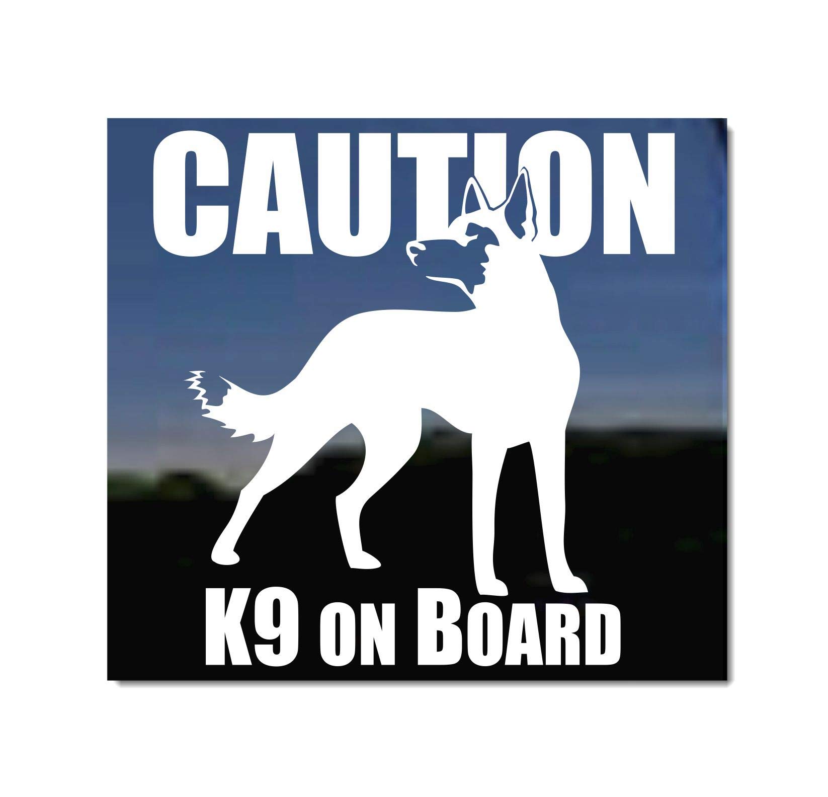 Amazon.com: Caution - K9 Onboard ~ Vinyl Window Decal Belgian Malinois ...