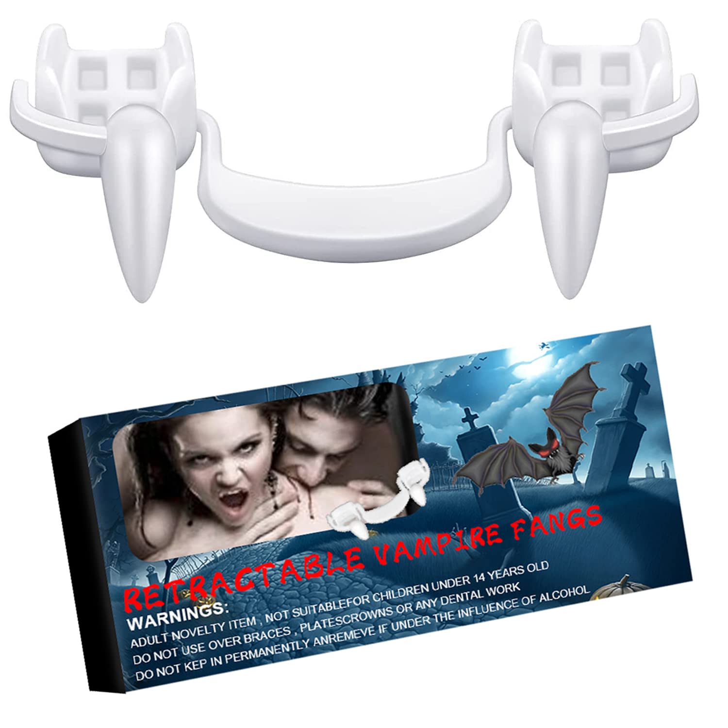 Vampire Teeth A Set Of 3pcs Halloween New Vampire Pointed Lip Rings,