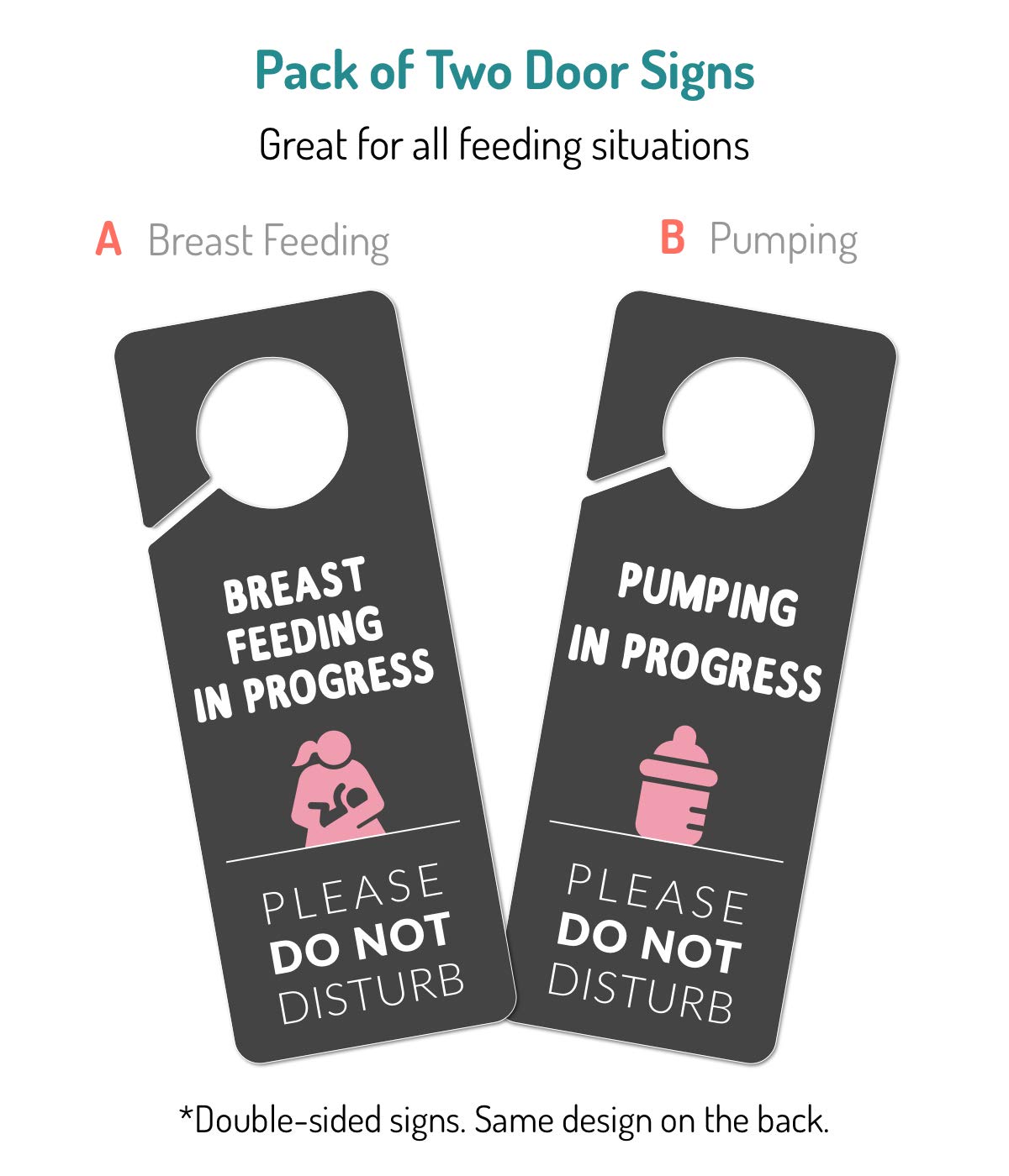 Snapklik.com : Breastfeeding Door Sign, 2 Pack