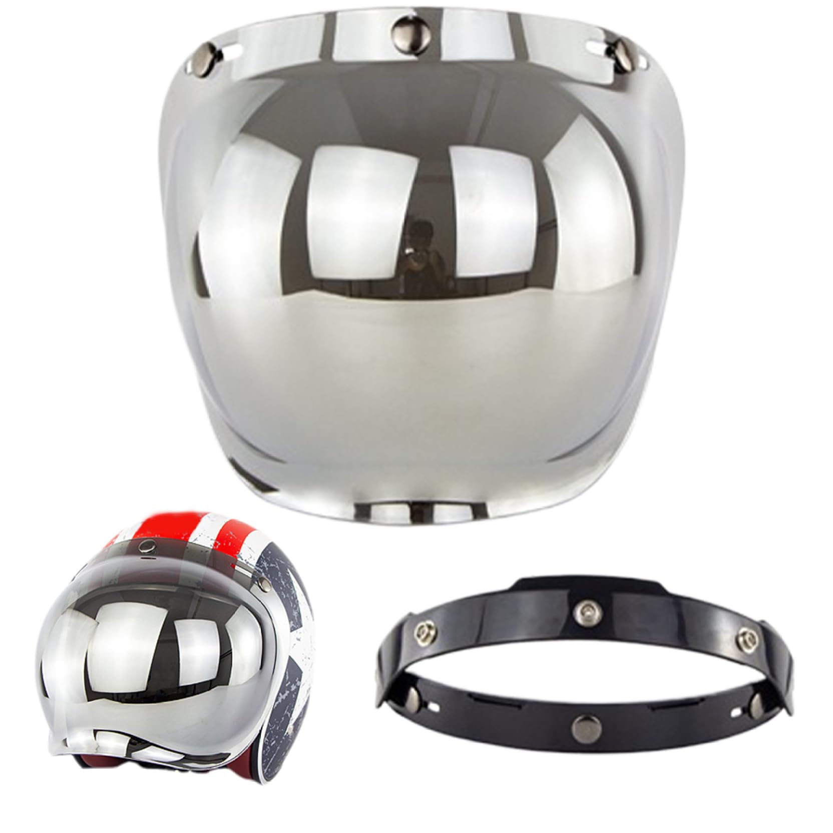 Motorcycle Helmet Shields New Bubble Shield Motorcycles Open Face