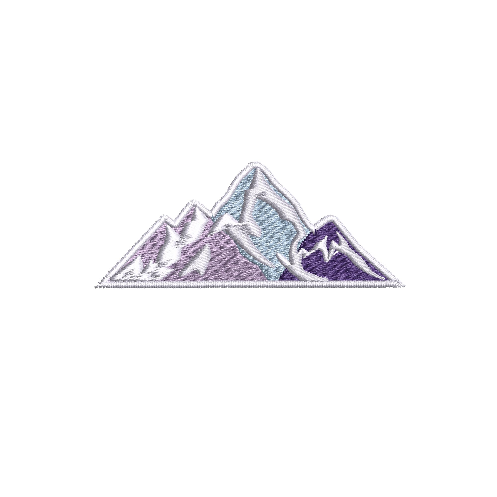 Amazon.com: Purple Mountains Patch 3" Iron-on Embroidered Applique for ...