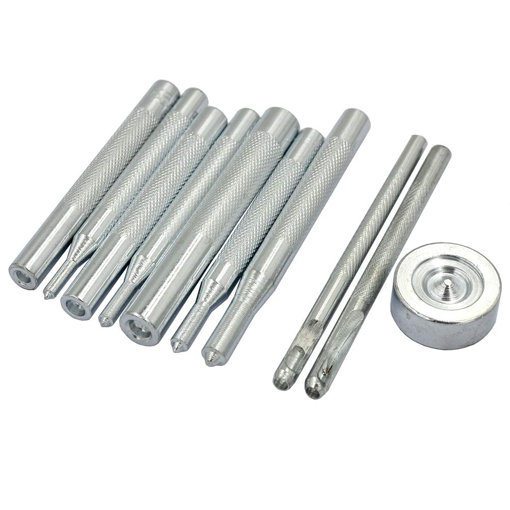 DGOL 10 pcs Metal Snap Button Fastener Setter Metal Snaps Press Studs ...