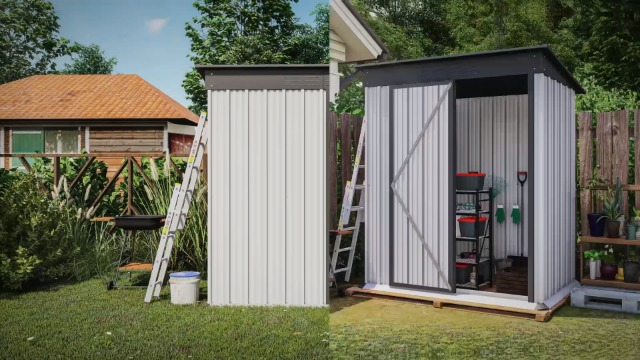 Watch storage shed 5x3 White & Grey on Amazon Live