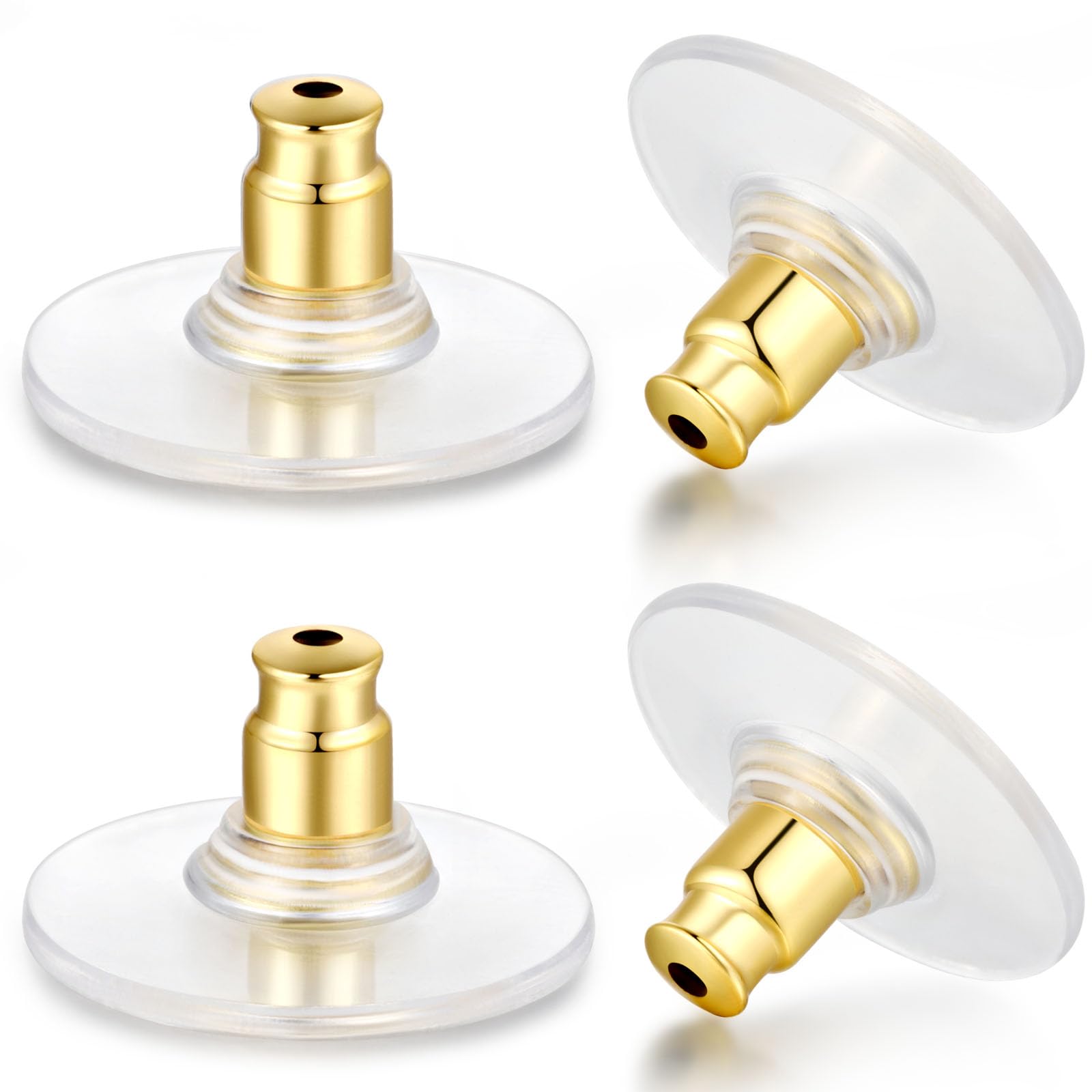 Amazon.com: Earring Backs, Kerryjewl 100pcs Flat Earring Backs for ...
