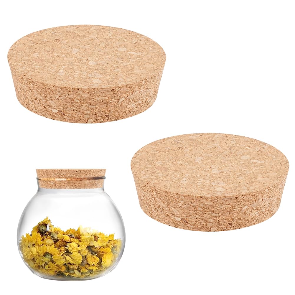 Amazon.com: AHANDMAKER 2Pcs Large Cork Lids for Jars, Cork Bottle ...