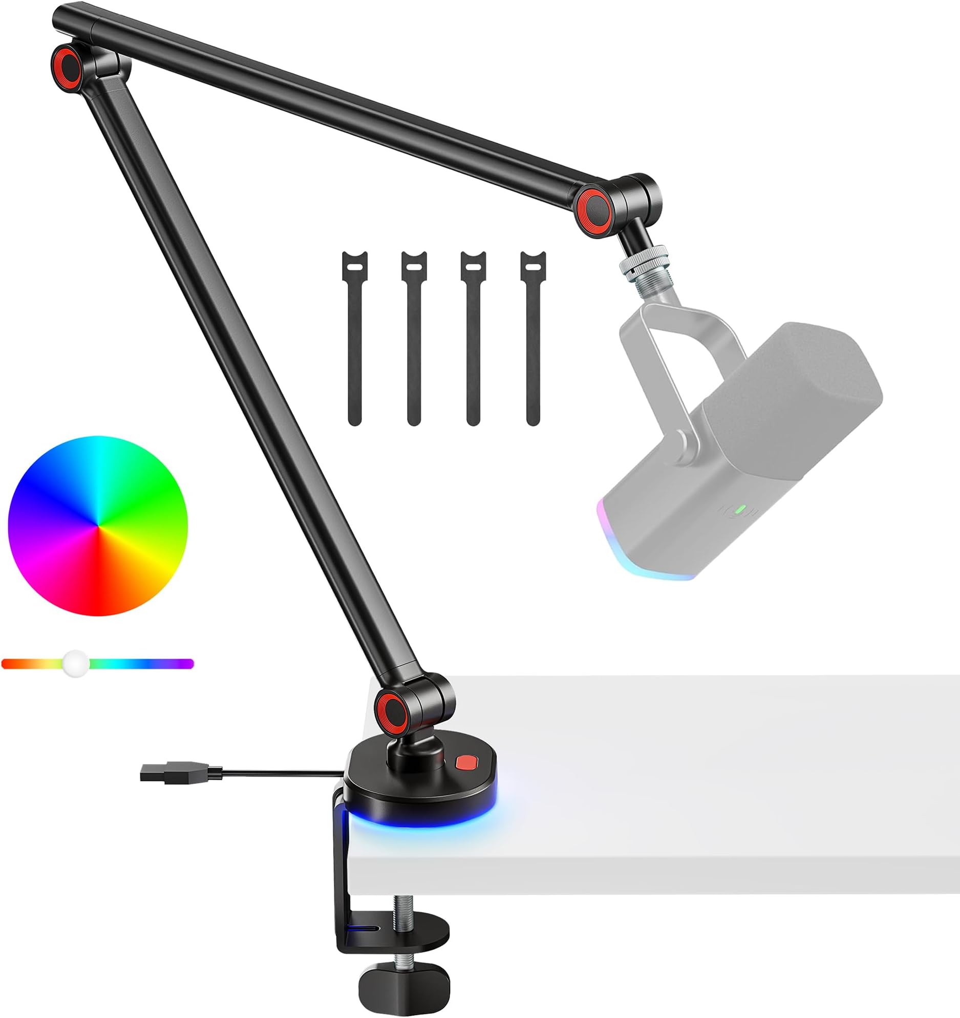 Amazon.com: ARES WING Microphone Boom Arm with RGB Lighting, Aluminum ...