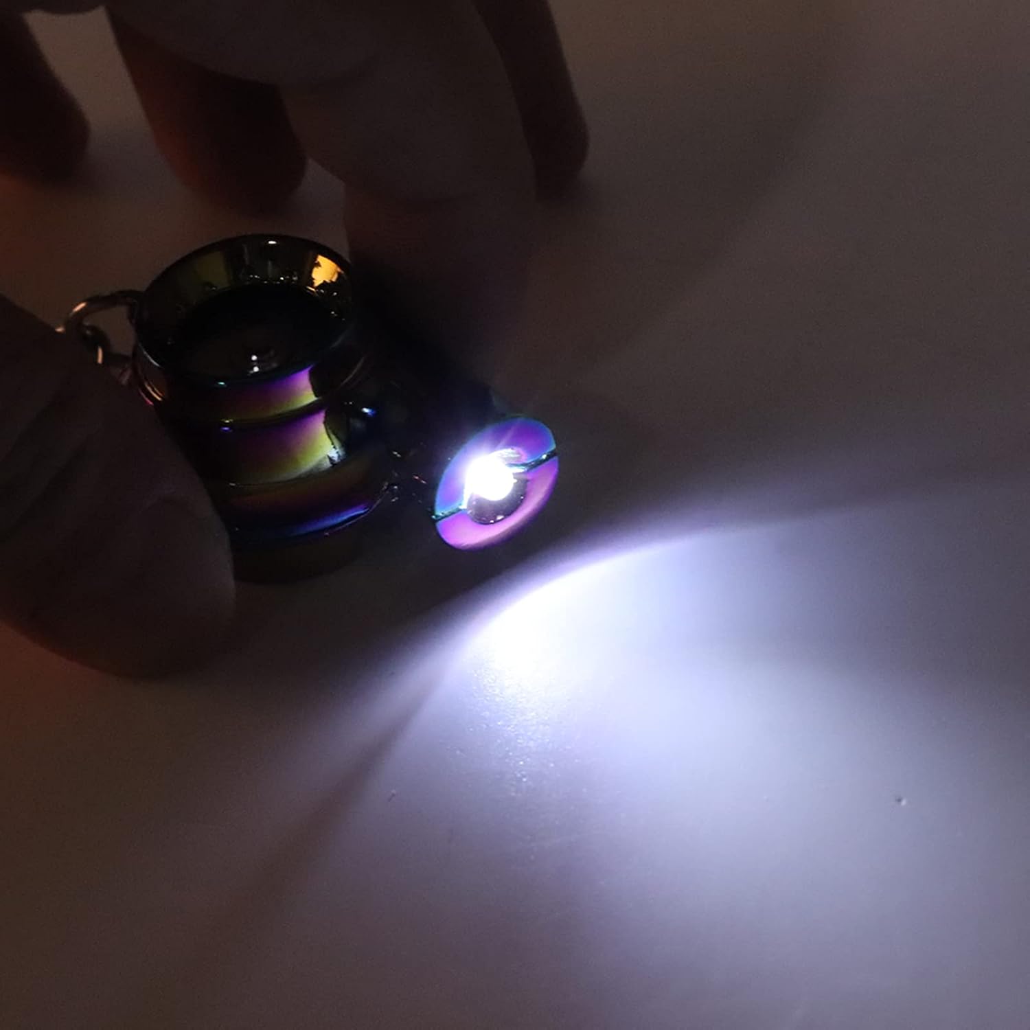 Llavero Turbo LED, Llavero Turbo Eléctrico Decorativo Celda de Botón ...