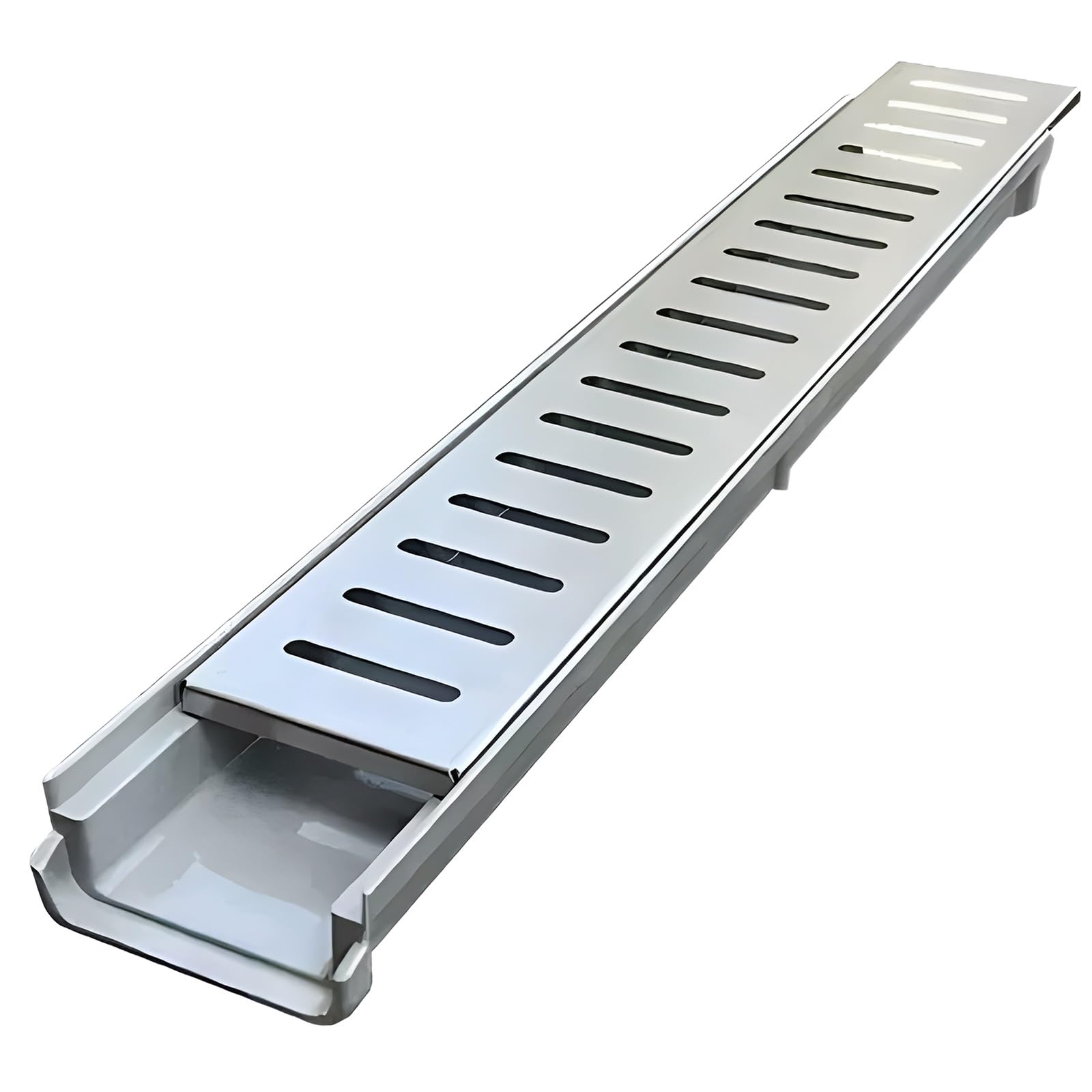 U Shape Channel Drain Kit Trench Drain System Outdoor Water ...