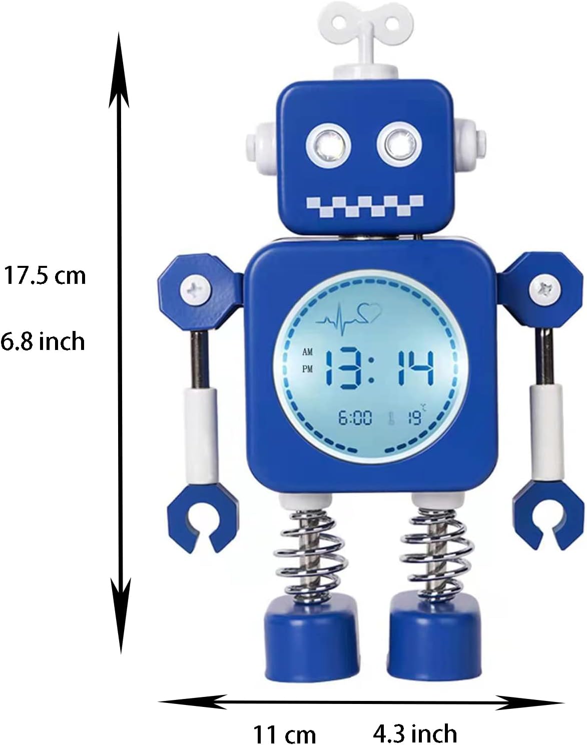 Diskary Robot Alarm Clocks for Bedrooms, Easy to Set, Clock for Kids ...